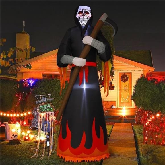 Holiday | 8 Foot Tall Halloween Inflatables Grim Reaper Inflatable Blow ...
